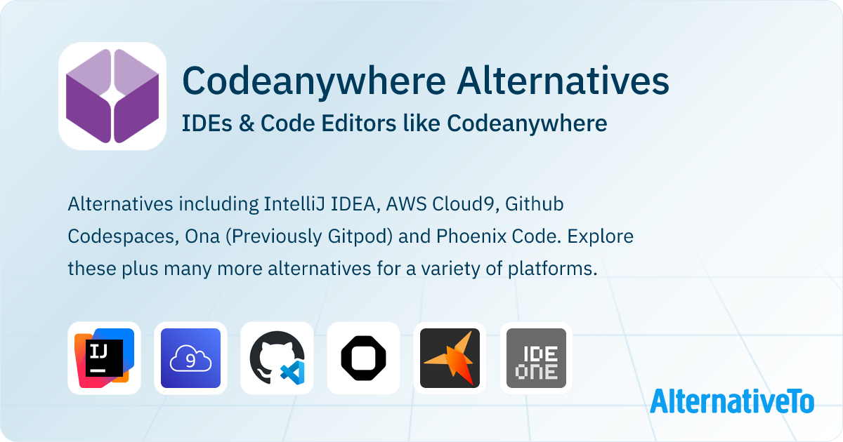 Codeanywhere Alternatives: Top 12 IDEs & Code Editors | AlternativeTo