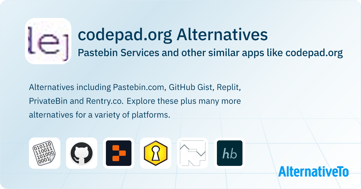 codepad.org Alternatives: Top 12 Pastebin Services & Similar Websites ...