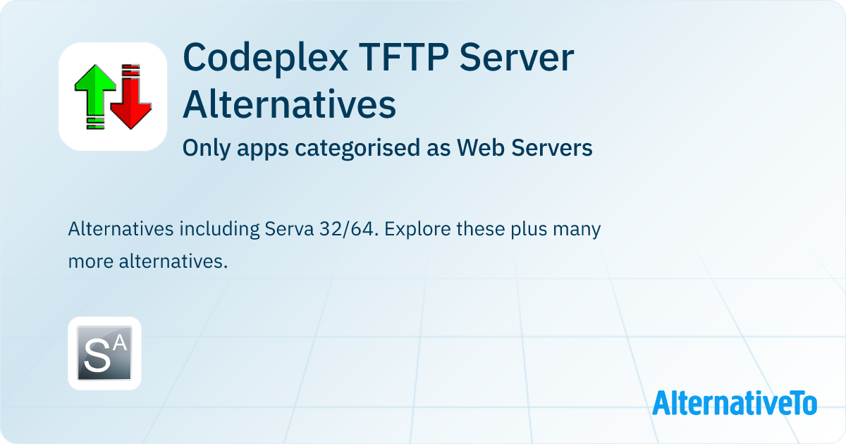 Codeplex TFTP Server Alternatives: Top 1 Web Servers | AlternativeTo