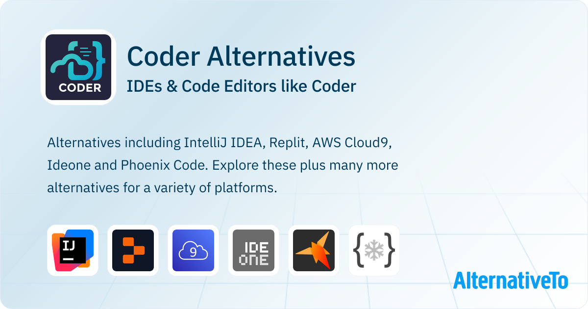 Coder Alternatives: Top 12 IDEs & Code Editors | AlternativeTo