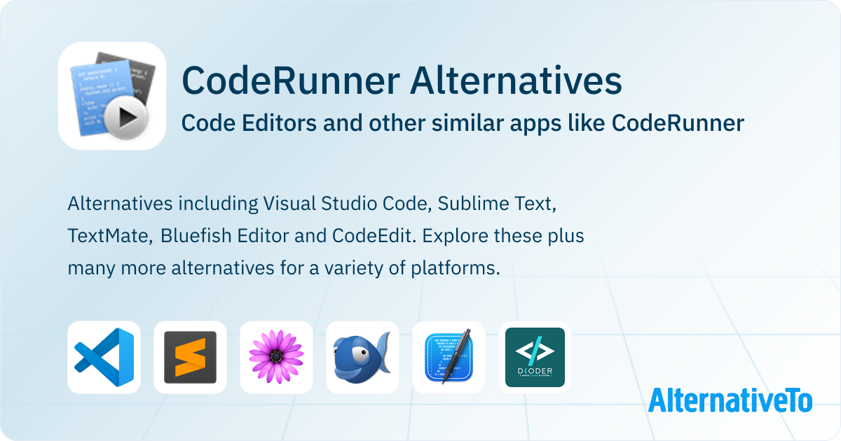 CodeRunner Alternatives: Top 16 Code Editors & Similar Apps | AlternativeTo