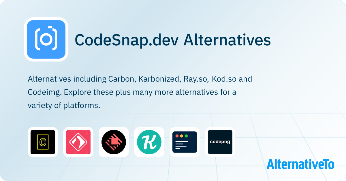 CodeSnap.dev Alternatives - Explore Similar Sites & Apps | AlternativeTo