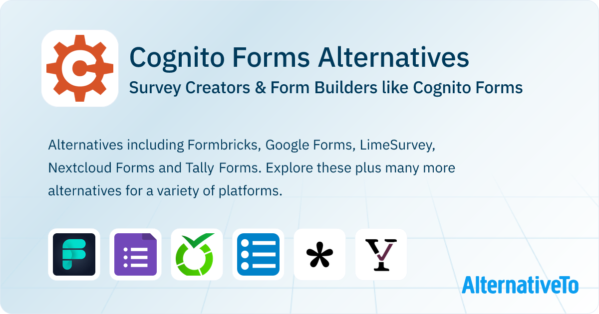 Cognito Forms Alternatives: Top 12 Survey Creators | AlternativeTo