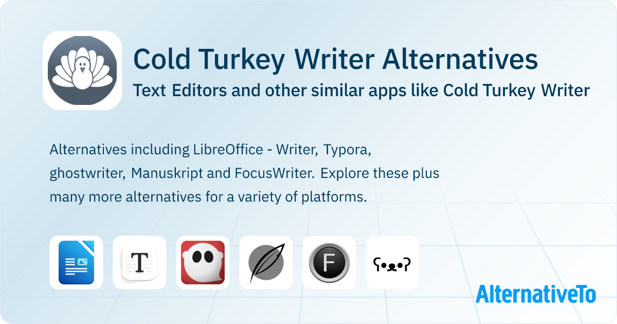 Cold Turkey Writer Alternatives: Top 12 Text Editors & Similar Apps ...