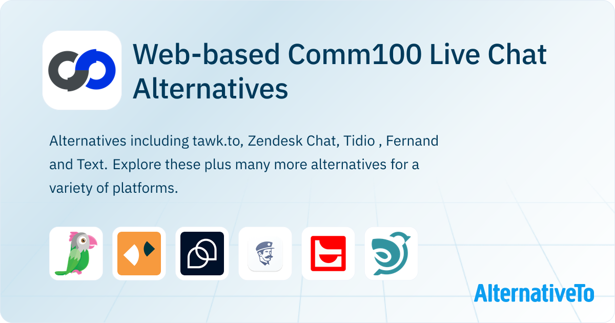 Comm100 Live Chat Alternatives: Web-based Help Desk Platforms & Similar ...