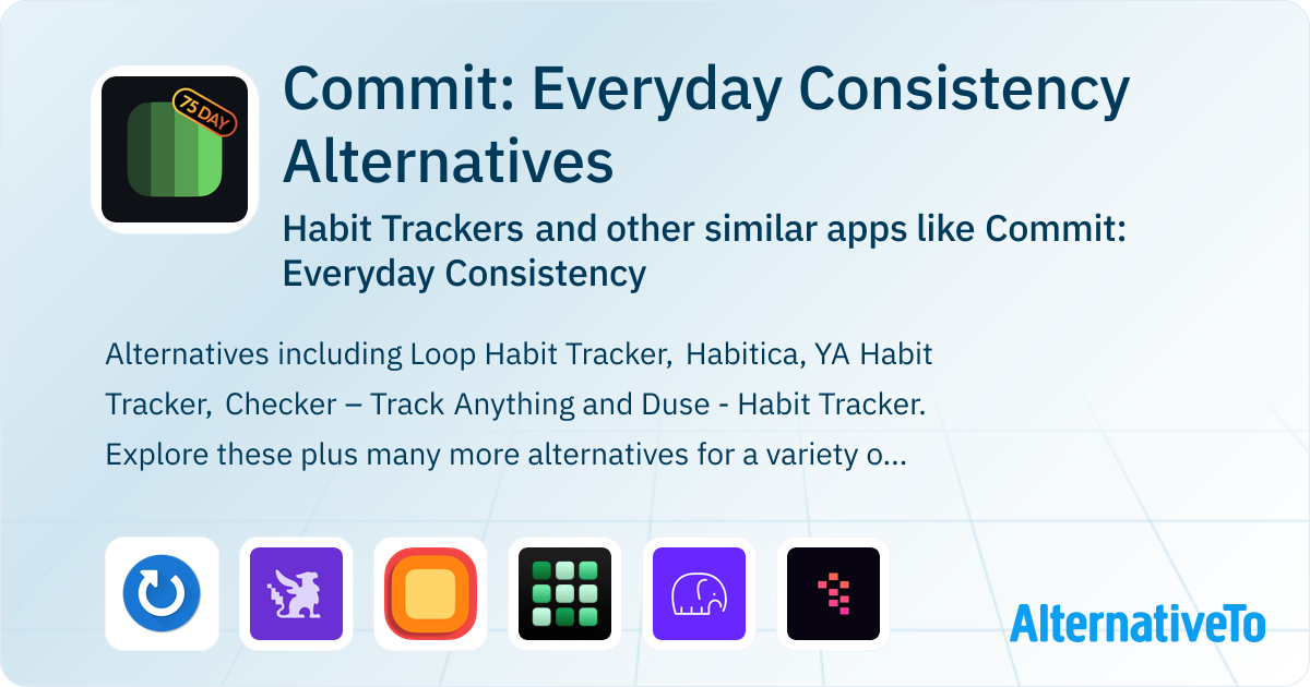 Commit: Everyday Consistency Alternatives: Top 12 Habit Trackers ...