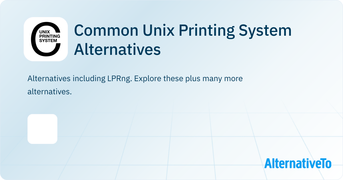 Common Unix Printing System Alternatives - Explore Similar Software ...