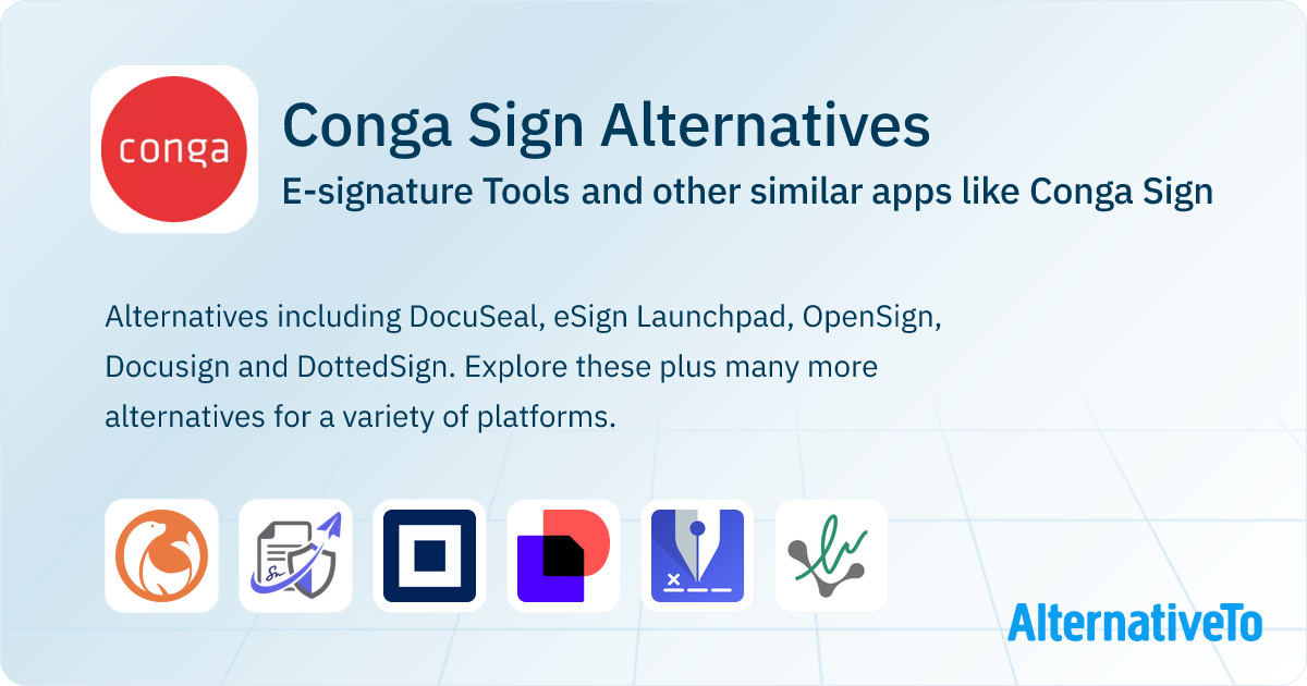 Conga Sign Alternatives: Top 12 E-signature Tools & Similar Websites ...