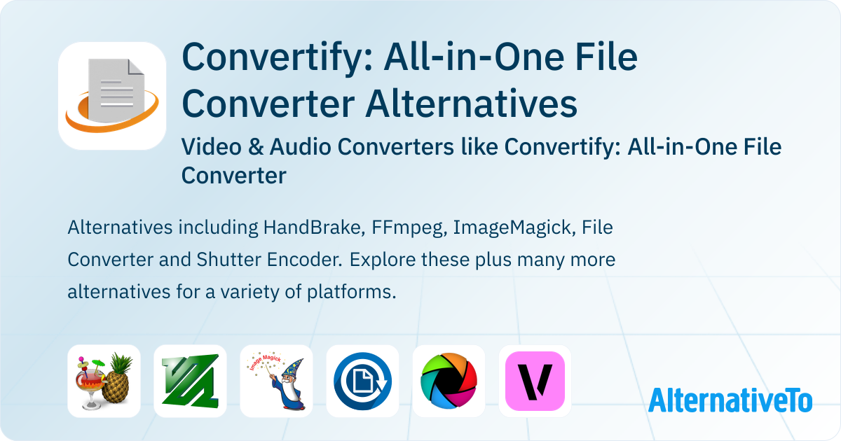 Convertify: All-in-One File Converter Alternatives: Top 12 Video ...