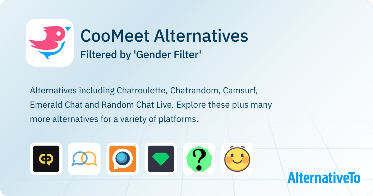 CooMeet Alternatives filtered by 'Gender Filter' | AlternativeTo