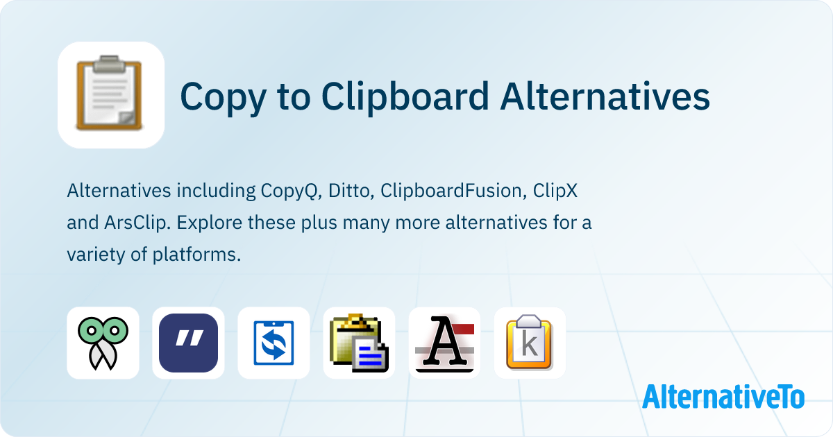 Copy to Clipboard Alternatives and Similar Apps | AlternativeTo