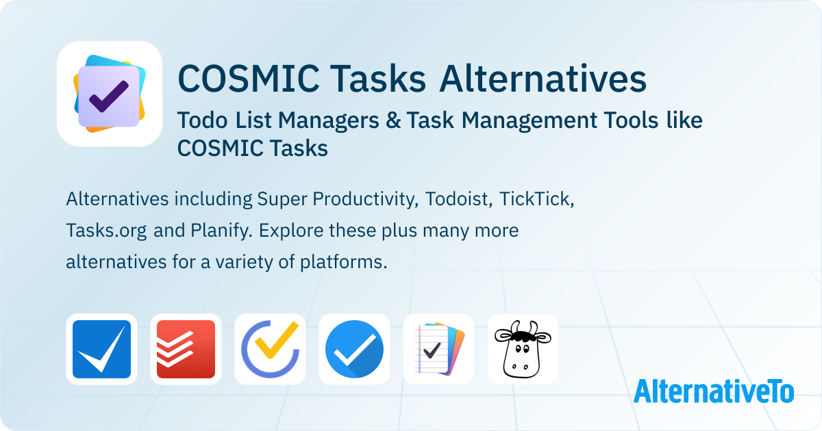 COSMIC Tasks Alternatives: Top 12 Todo List Managers | AlternativeTo