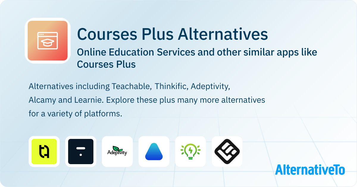Courses Plus Alternatives: Top 12 Online Education Services & Similar ...
