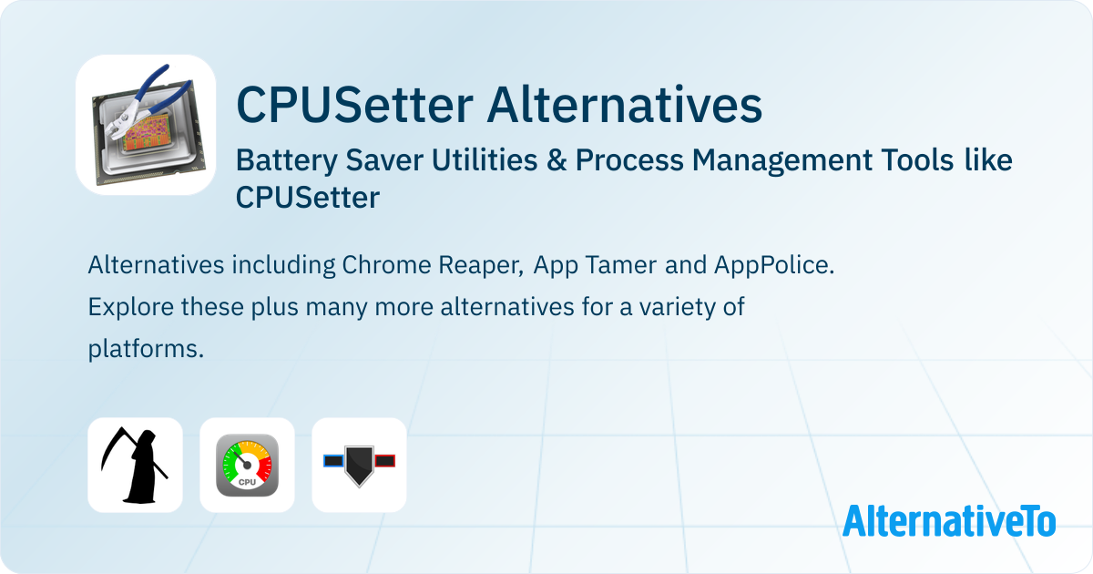 CPUSetter Alternatives: Top 3 Battery Saver Utilities | AlternativeTo