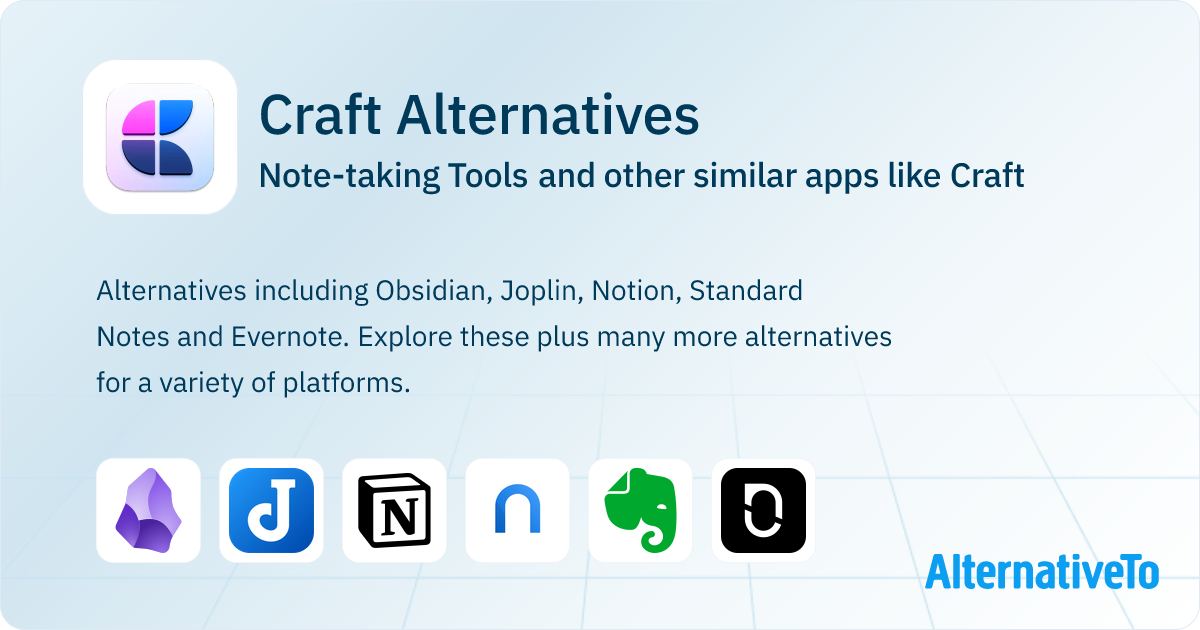 Craft Alternatives: Top 12 Note-taking Tools & Similar Apps | AlternativeTo