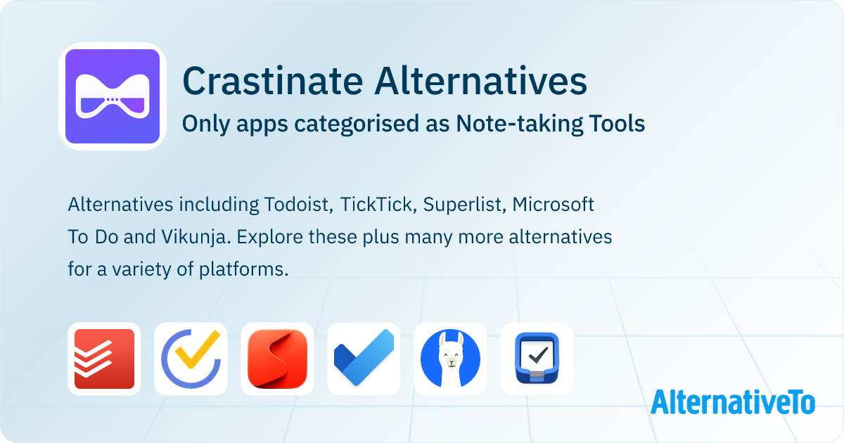 Crastinate Alternatives: Top 6 Note-taking Tools | AlternativeTo