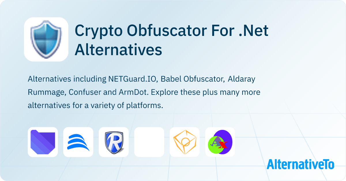 Crypto Obfuscator For .Net Alternatives - Explore Similar Apps ...