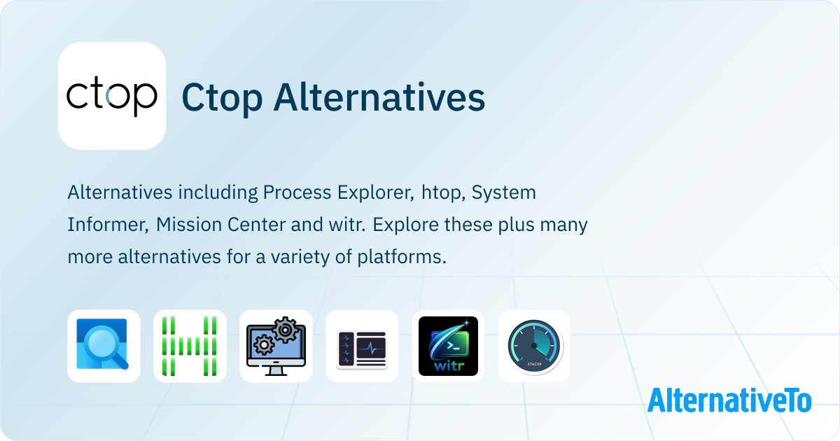 Ctop Alternatives - Explore Similar Software | AlternativeTo