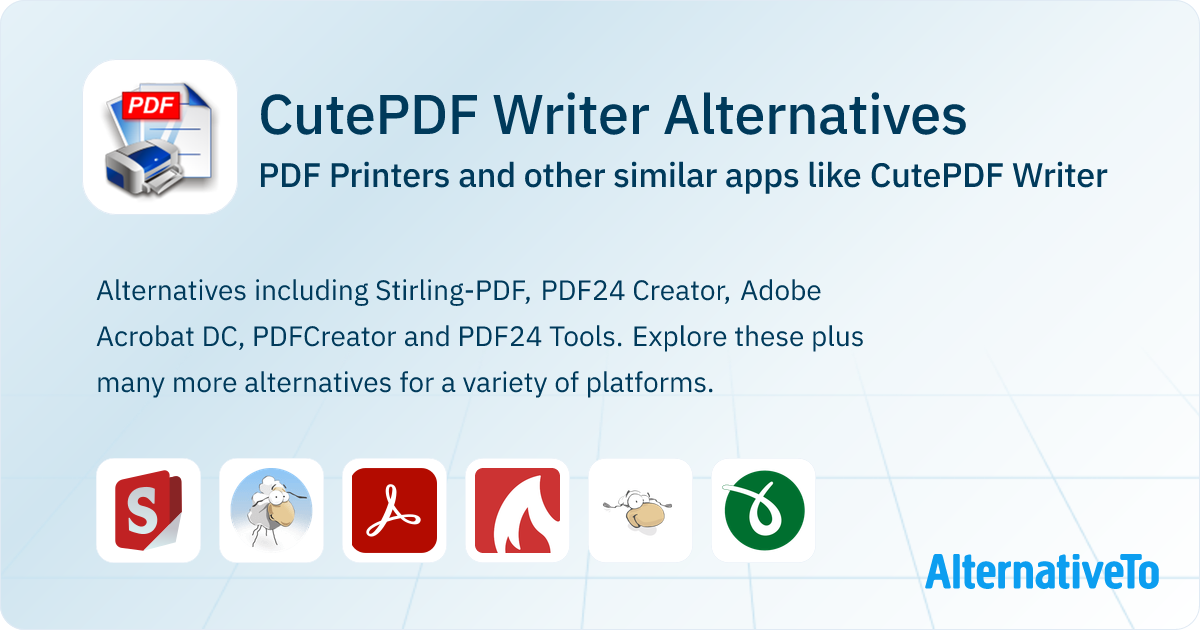 CutePDF Writer Alternatives: Top 12 PDF Printers & Similar Apps ...