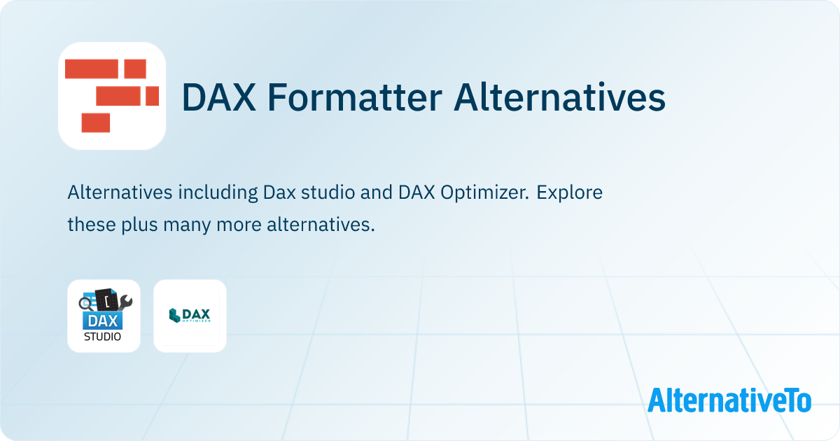 DAX Formatter Alternatives - Explore Similar Sites & Apps | AlternativeTo