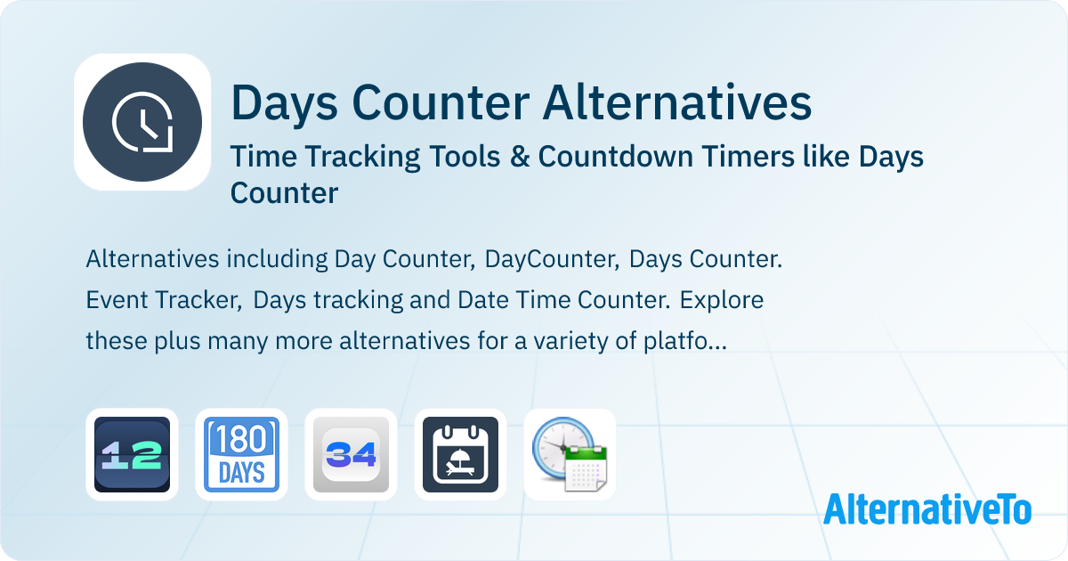 Days Counter Alternatives: Top 5 Time Tracking Tools | AlternativeTo
