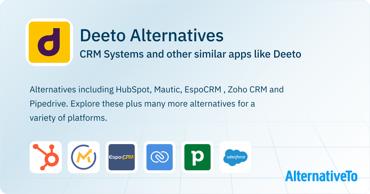 Deeto Competitors: Top 12 Alternative CRM Systems | AlternativeTo