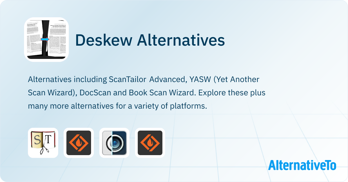 Deskew Alternatives - Explore Similar Software | AlternativeTo