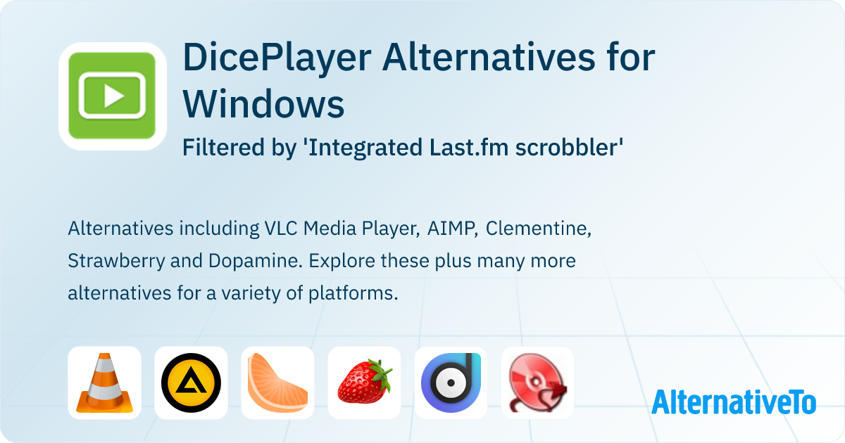 DicePlayer Alternatives for Windows filtered by 'Integrated Last.fm ...