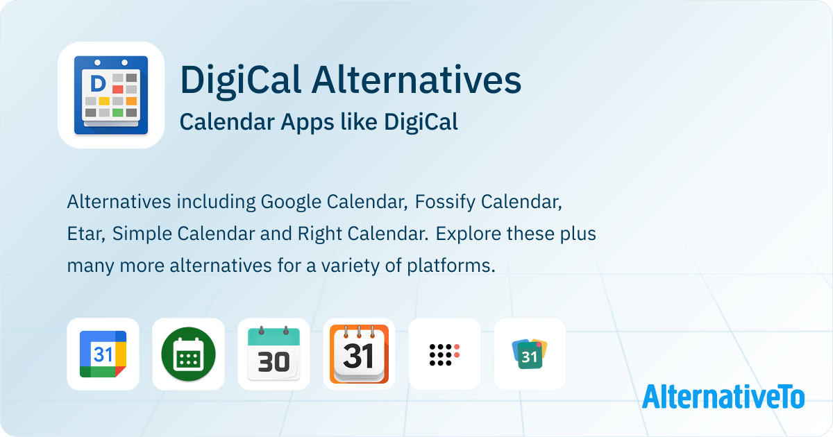 DigiCal Alternatives: Top 12 Calendar & Similar Apps | AlternativeTo