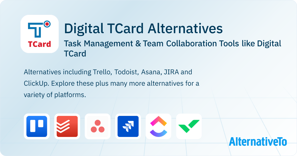 Digital TCard Alternatives: Top 7 Task Management Tools | AlternativeTo