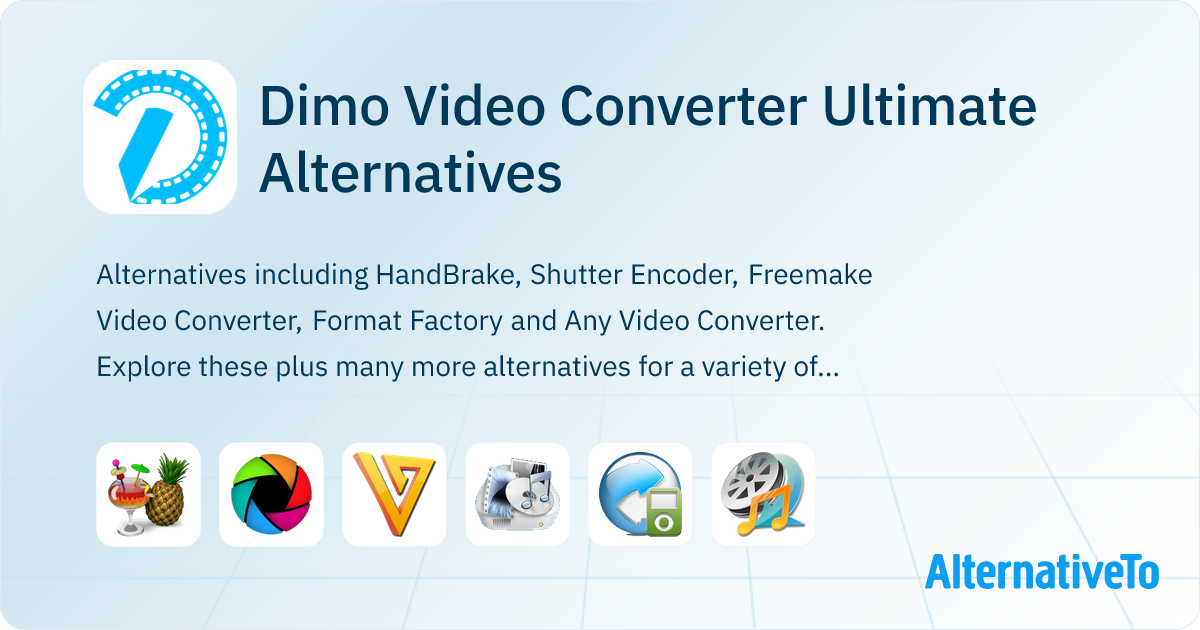 Dimo Video Converter Ultimate Alternatives - Explore Similar Software ...