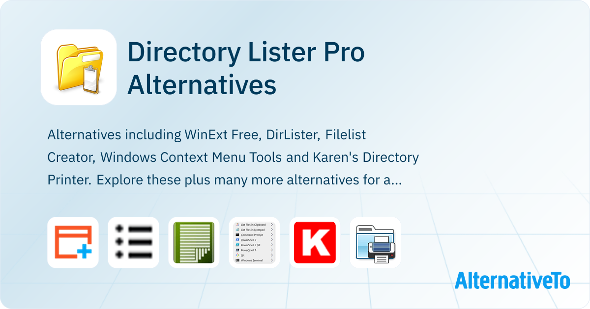 Directory Lister Pro Alternatives - Explore Similar Software ...