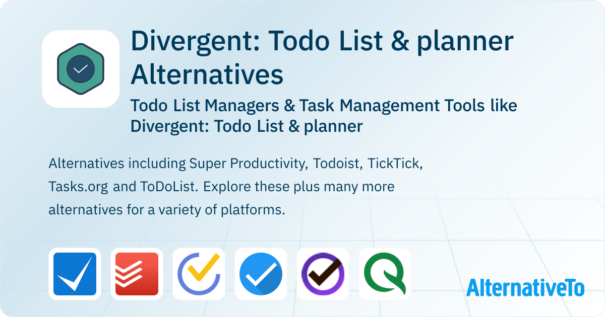 Divergent: Todo List & planner Alternatives: Top 18 Todo List Managers ...