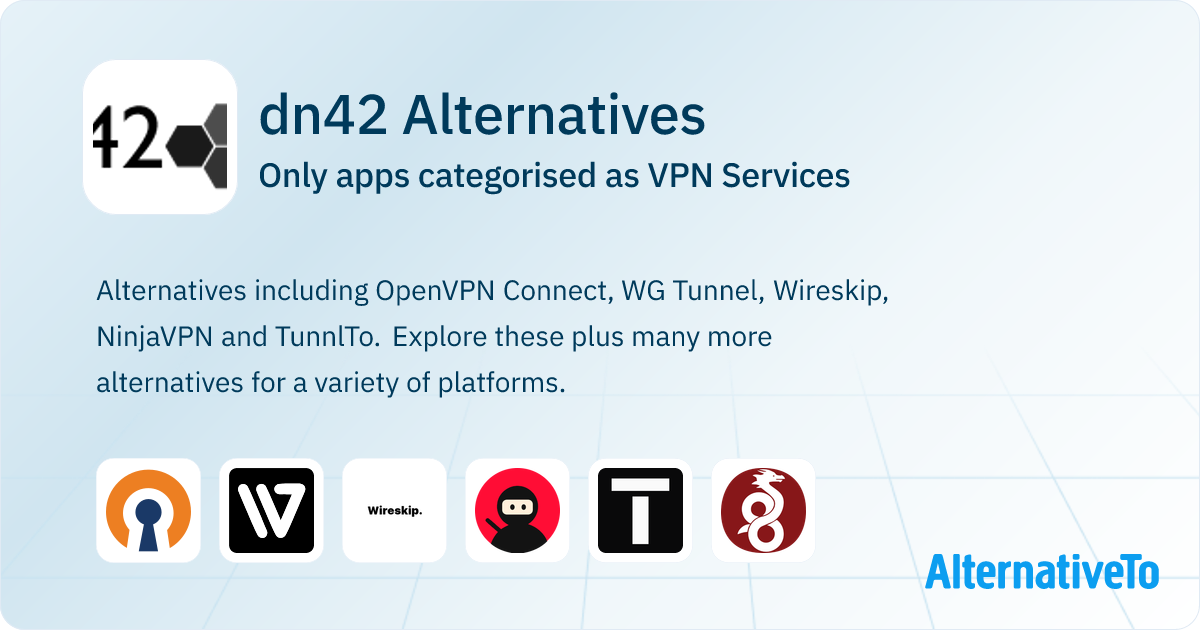 dn42 Alternatives: Top 8 VPN Services | AlternativeTo