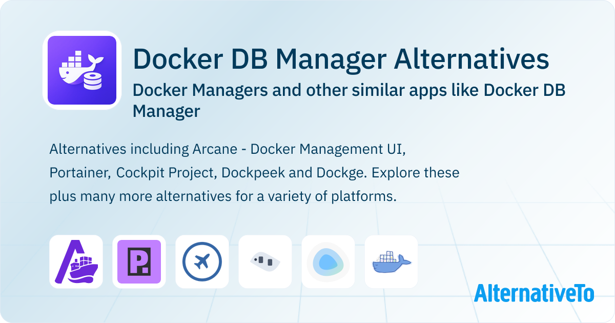 Docker DB Manager Alternatives: Top 19 Docker Managers & Similar Apps ...