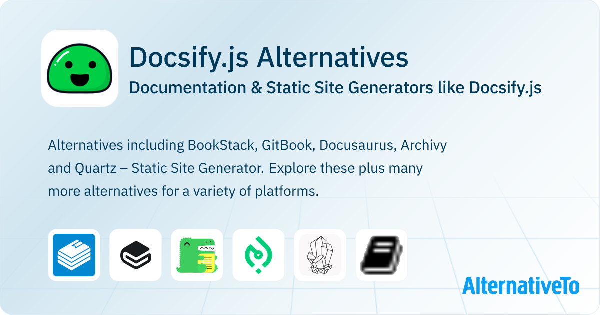 Docsify.js Alternatives: Top 12 Documentation Generators | AlternativeTo