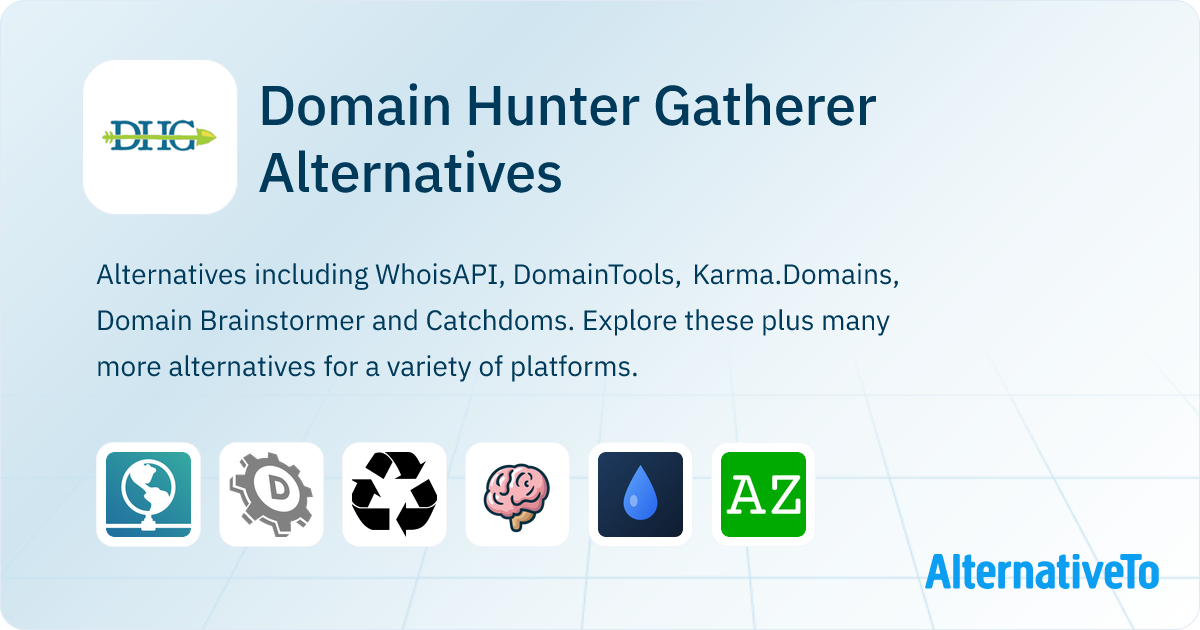 Domain Hunter Gatherer Alternatives - Explore Similar Software ...