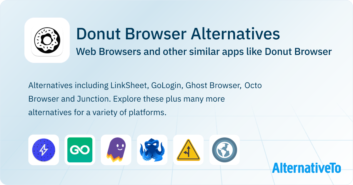 Donut Browser Alternatives - Explore Similar Software | AlternativeTo