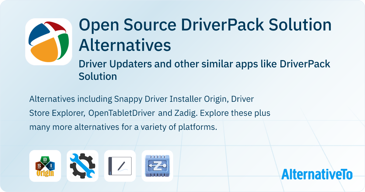 Open Source DriverPack Solution Alternatives: Top 4 Driver Updaters ...
