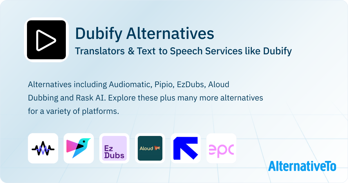 Dubify Alternatives: Top 12 Translators | AlternativeTo