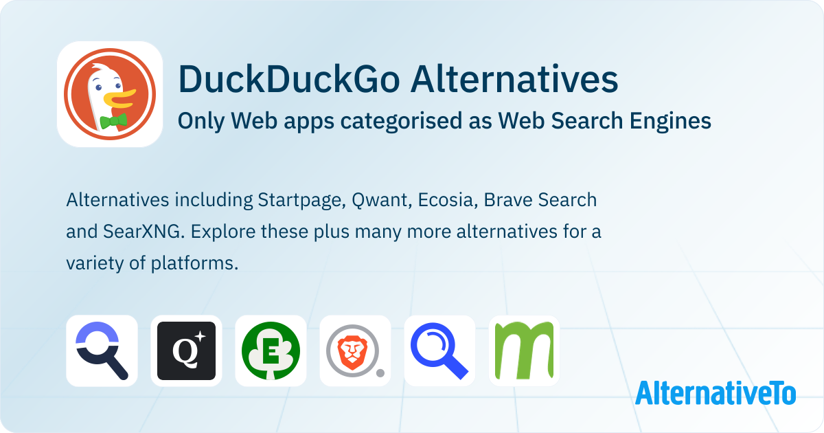 DuckDuckGo Alternatives: Top 12 Web-based Web Search Engines ...
