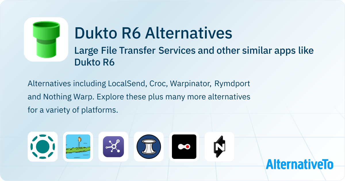 Dukto R6 Alternatives: Top 12 Large File Transfer Services & Similar ...