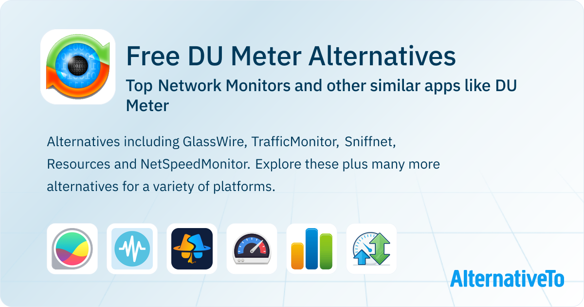 Free DU Meter Alternatives: Top 12 Network Monitors | AlternativeTo