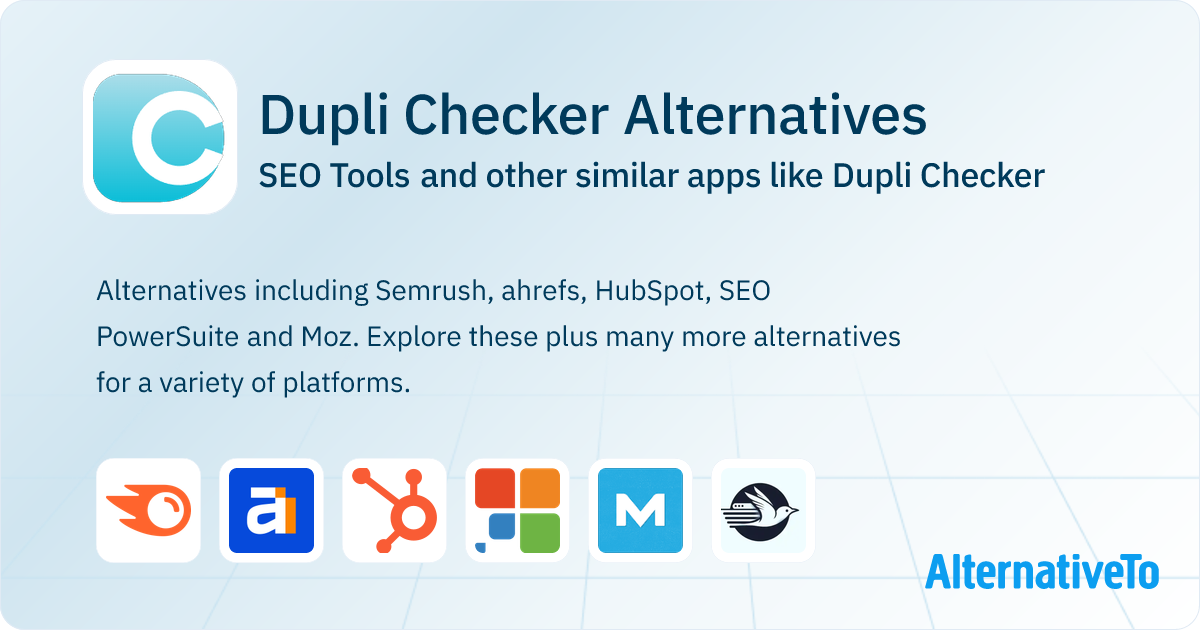 Dupli Checker Alternatives: Top 12 SEO Tools & Similar Websites ...