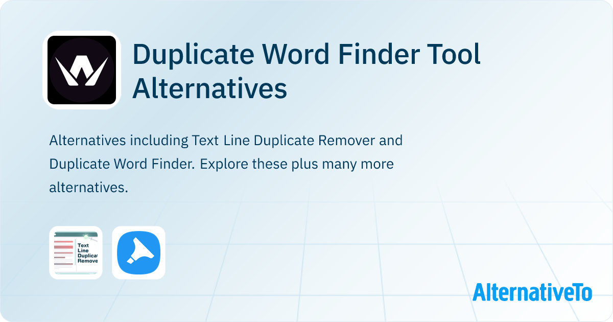 Duplicate Word Finder Tool Alternatives - Explore Similar Sites & Apps ...