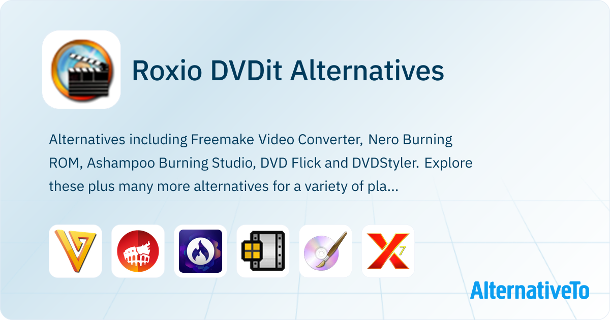 Roxio DVDit Alternatives - Explore Similar Software | AlternativeTo