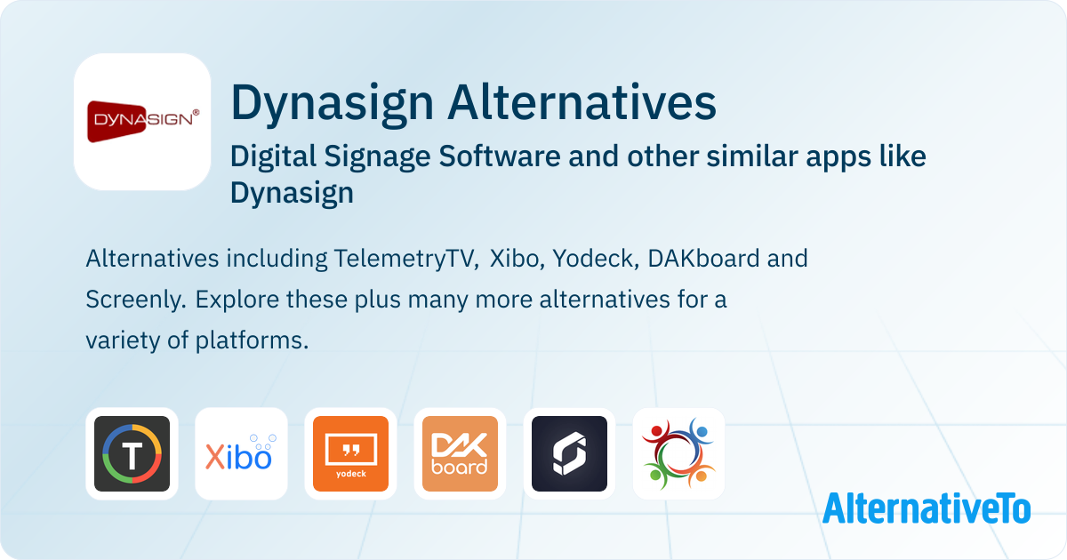 Dynasign Alternatives: Top 12 Digital Signage Software & Similar Apps ...