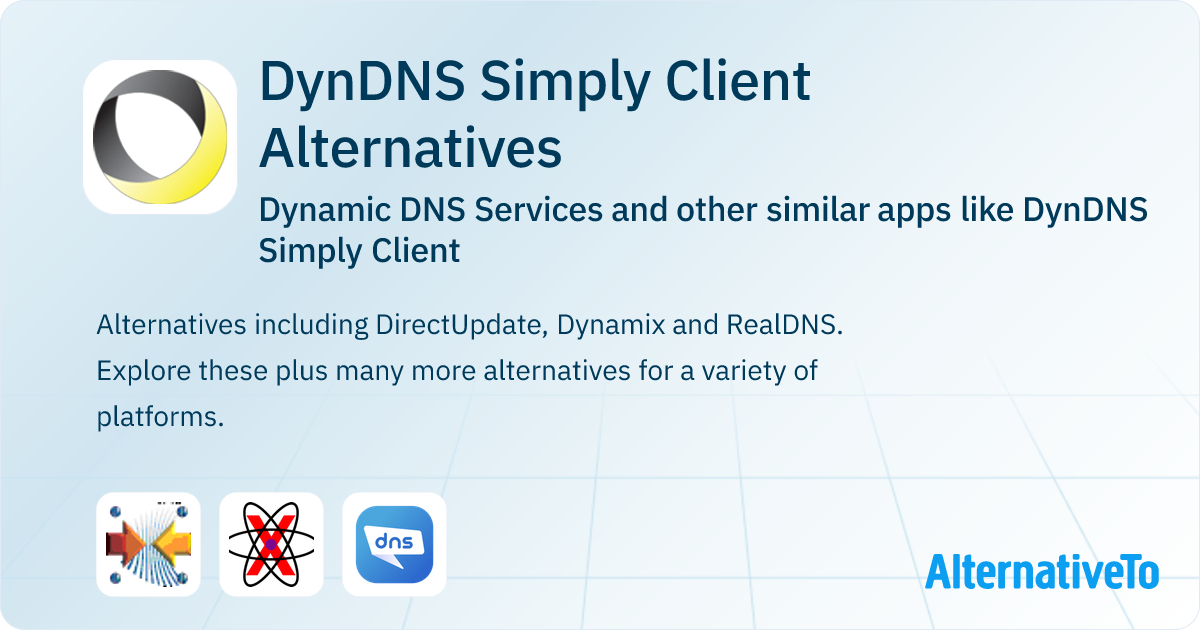 DynDNS Simply Client Alternatives: Top 3 Dynamic DNS Services & Similar ...