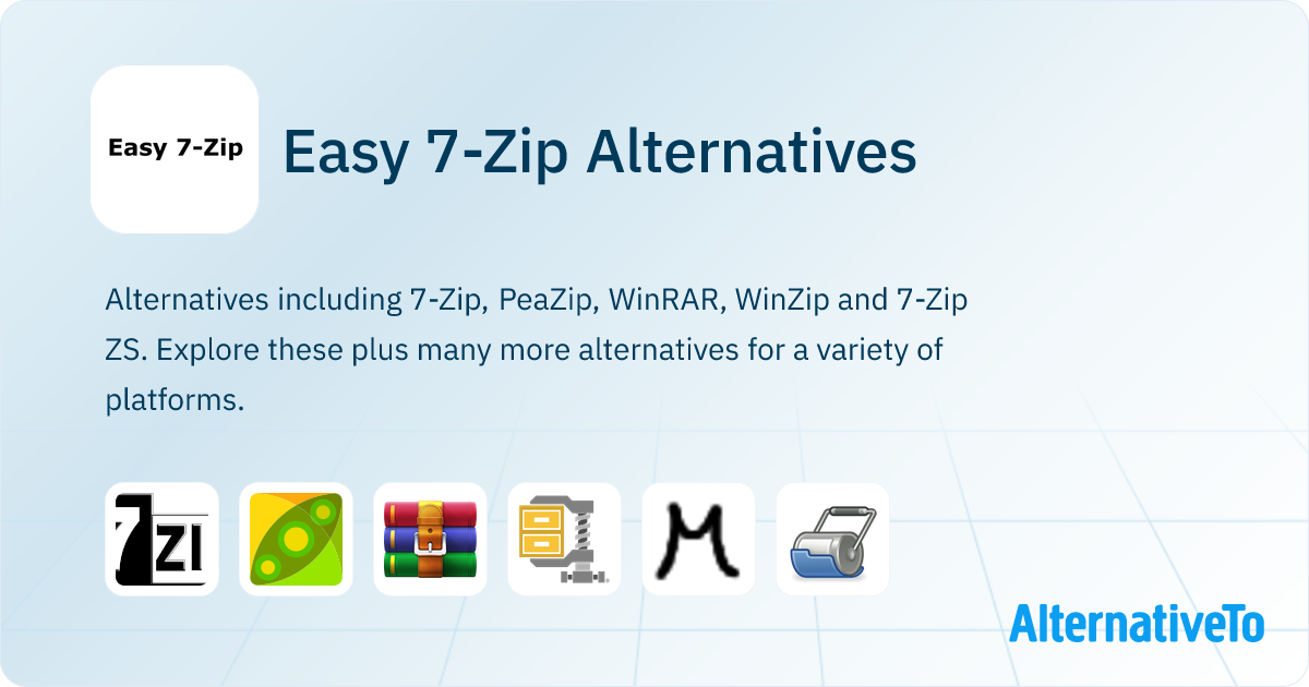 Easy 7-Zip Alternatives - Explore Similar Software | AlternativeTo
