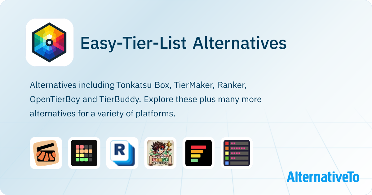 Easy-Tier-List Alternatives - Explore Similar Software | AlternativeTo